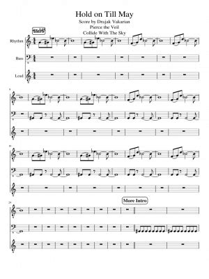 Free Sheet Music Hold On Till May By Pierce The Veil Play And