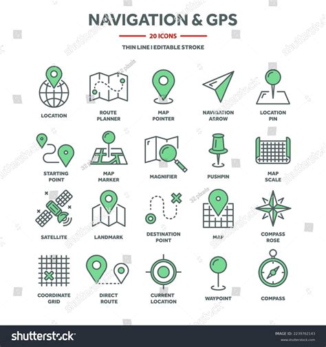 Navigation Map Geolocation Gps Positioning Coordinate Stock Vector Royalty Free