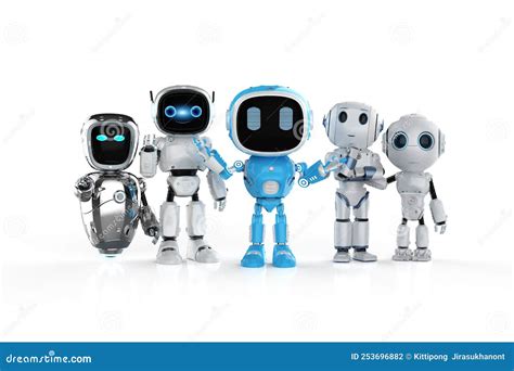Robotic Assistants Isometric Flowchart Cartoon Vector Cartoondealer