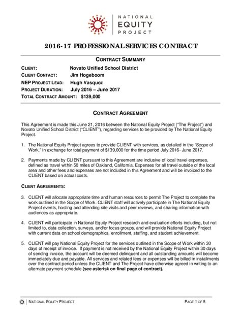 Fillable Online Professional Services Contract Pdf Free Download Fax Email Print Pdffiller