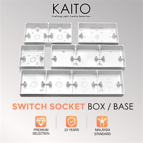 Pvc Conceal Soket Switch Kotak Suis Power Socket Cover Box Casing Plug