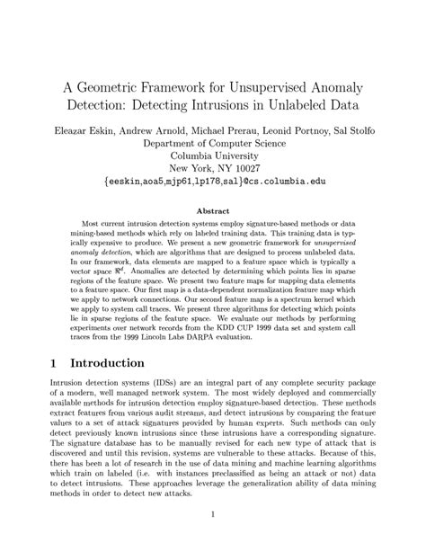 Pdf A Geometric Framework For Unsupervised Anomaly Detection