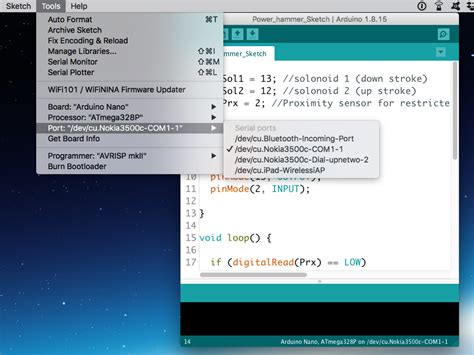 Upload Script To Arduino Nano Using High Sierra On Macbook Pro Ide 1