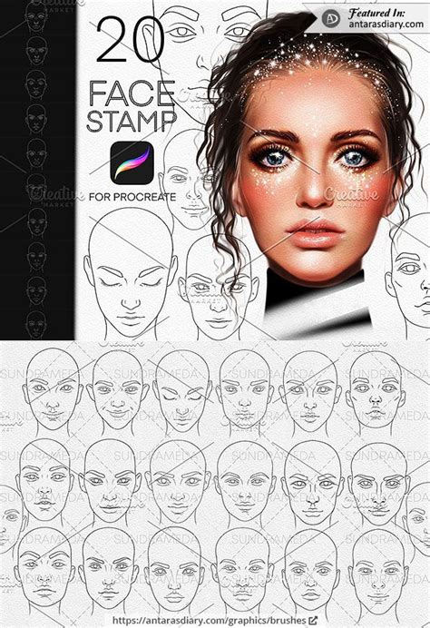 Face Procreate Brush Sets Graphics Antara S Diary Procreate Brushes Free Photoshop