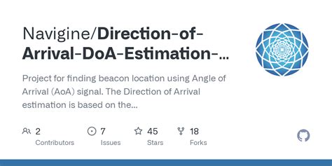 Github Naviginedirection Of Arrival Doa Estimation Algorithm