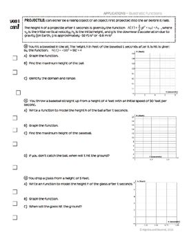 Quadratic Functions Real World Applications By Algebra And Beyond