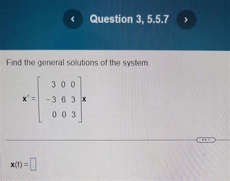 Solved Find The General Solutions Of The System