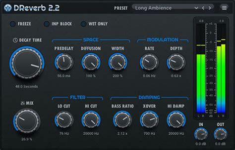 Dreverb High Quality Algorithmic Reverb Plugin Vst Au Free Vst Hub
