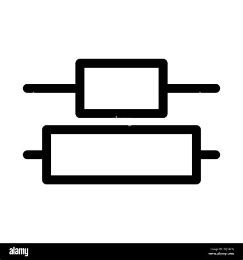 Alignment Icon Linear Logo Mark Set Collection In Black And White For Web Stock Vector Image
