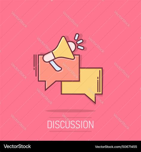 Speech bubble with megaphone icon in comic style Vector Image