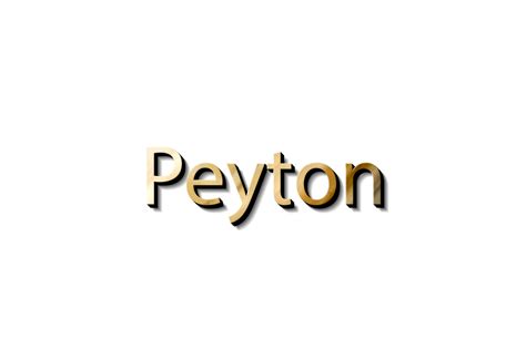 Peyton 3d Name 15732996 Png