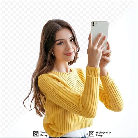 Premium Psd Young Beautiful Woman Taking Selfie With Smartphone