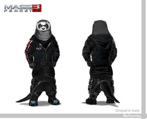 Casual Outfit For Mass Ferret 3 Art By Amales Rmasseffect