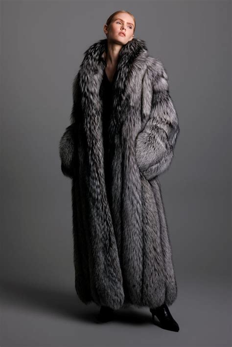 Lana Silver Fox Fur Coat Gk Furs
