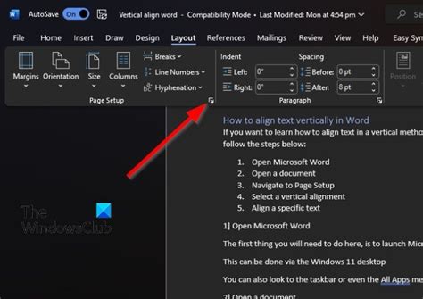 How To Align Text Vertically In Microsoft Word