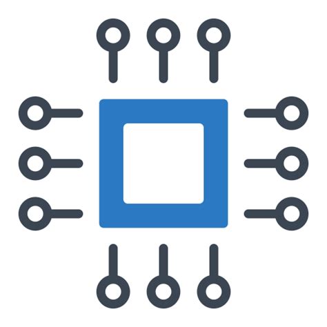Chipset cpu Ícones Ciência e Tecnologia