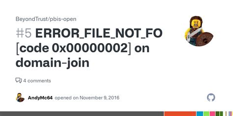 Errorfilenotfound Code 0x00000002 On Domain Join · Issue 5