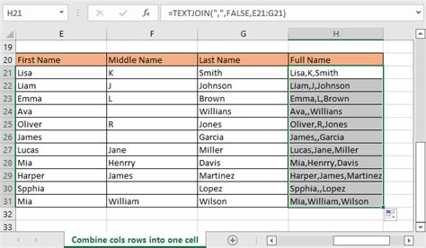 Excel Tutorial Combine Columns Rows Cells