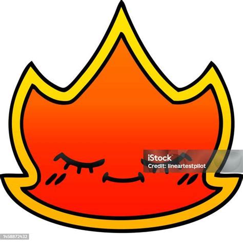Kartun Berbayang Gradien Api Ilustrasi Stok Unduh Gambar Sekarang Api Api Fenomena Alam