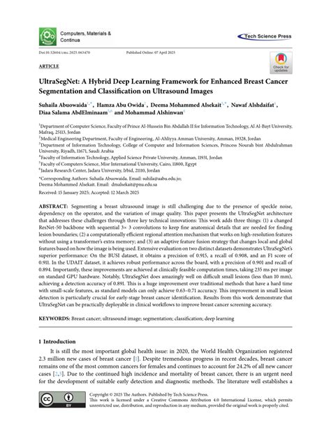 Pdf Ultrasegnet A Hybrid Deep Learning Framework For Enhanced Breast