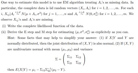 consider the one way random effects model xij u