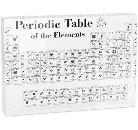 Periodic Table Of The Chemical Elements Made Of Acrylic Periodic Table Representation Teaching