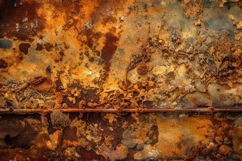 Premium Ai Image Rust And Decay Patterns On Metal Surface