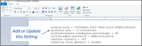 Changing The Orchid Core VMS Archives Storage Location Orchid Recorder Installation Guide