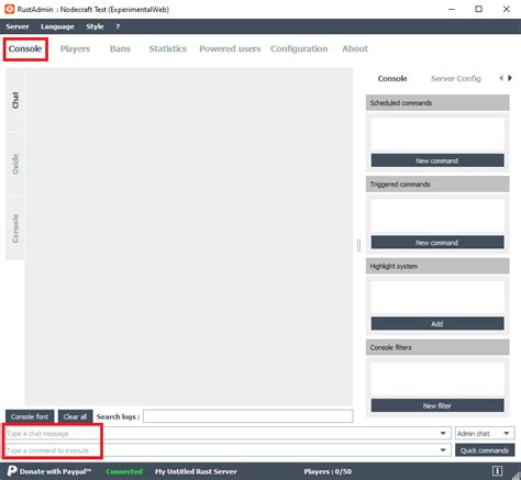 Setting Up The Rustadmin Rcon Tool Rust Knowledgebase Article