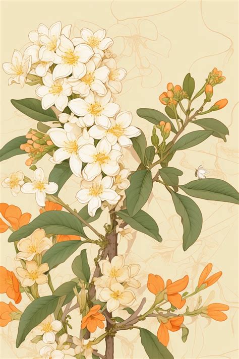 Ai数字艺术秋季桂花插画 众图网 花瓣网