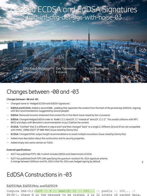 Slides 119 Cfrg Hedged Ecdsa And Eddsa Signatures 00 Pdf