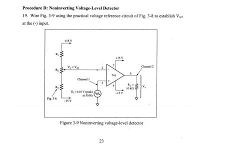 Solved Procedure D Noninverting Voltage Level Detector 19