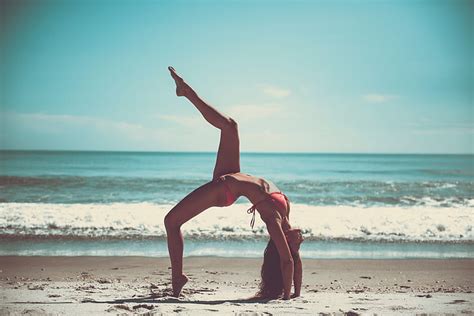 Yoga Poses On Beach