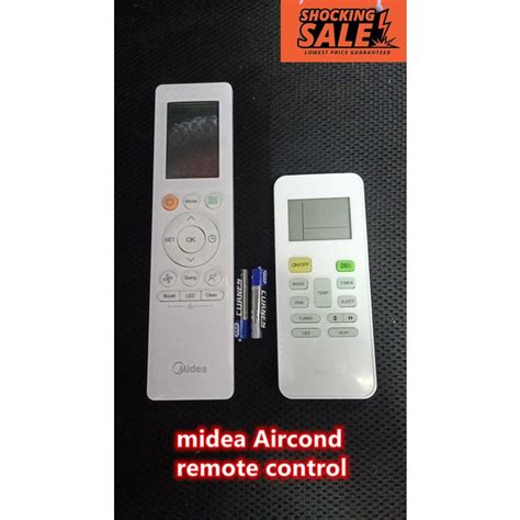 Midea Aircond Remote Controller Free Battery Midea Remote Control Air Conditioner Replacement