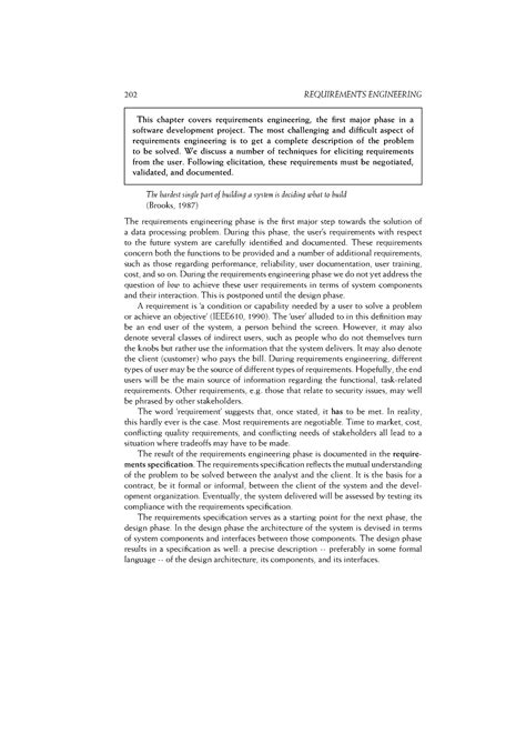Software Engineering Lecture Notes 51 202 Requirements Engineering