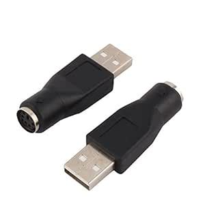 PS Female To USB Male Keyboard Mouse Adapter Converter Pcs Black Amazon In Computers