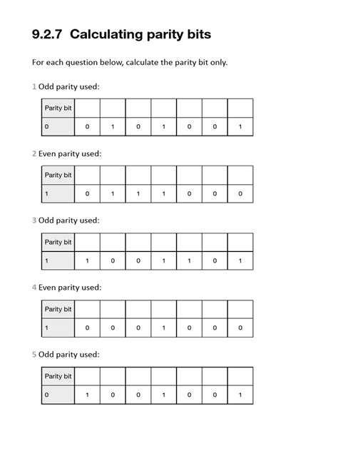 9 2 7 8 calculating parity bits pdf