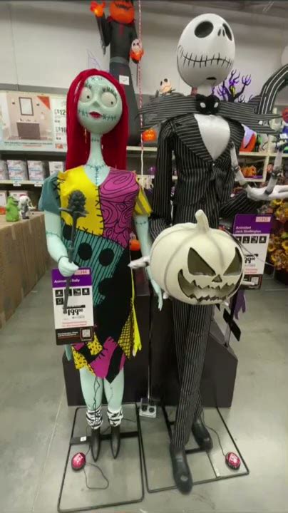 New 2021 Jack And Sally Halloween Animatronics At Home Depot Youtube