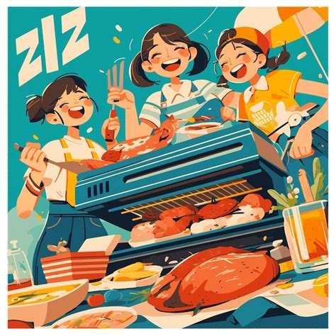Back To School Bbq Poster Premium Ai Generated Vector