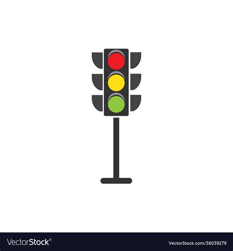 Traffic Light Signal Icon Design Template Vector Image