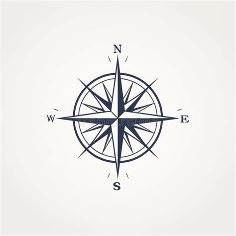 Minimalist Logo Of North Star And Compass Stock Illustration Illustration Of Travel