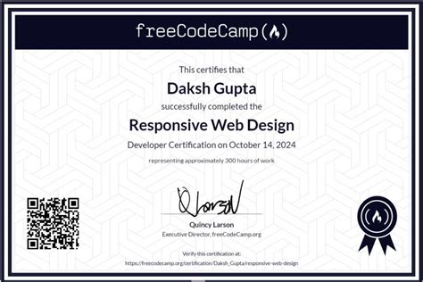 Daksh Gupta On Linkedin Webdevelopment Responsivedesign Certification Learningjourney