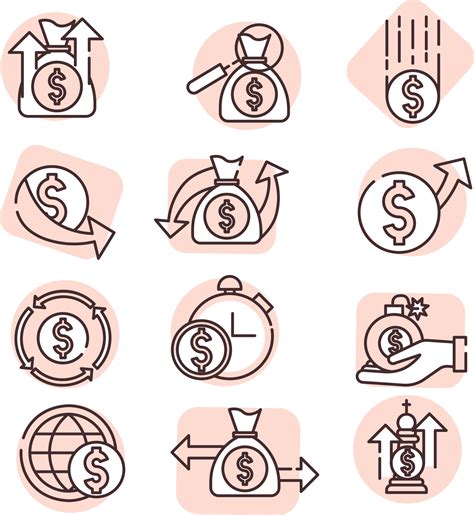 Money Analysis Icon Vector On White Background 15034699 Vector Art