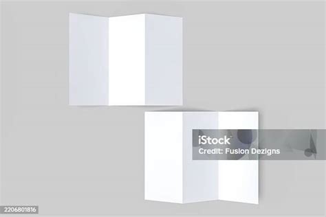 트라이 폴드 세 패널 폴드 오픈 리플렛 모형 템플릿은 배경에 격리되어 있습니다 백지 템플릿 전단지 청첩장 엽서 감사 카드 메모장 메모장 인사말 카드 브로셔 0명에 대한 스톡