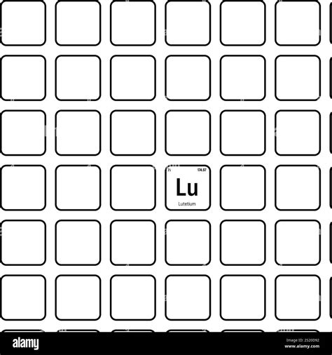Lutetium Lu Periodic Table Element With Name Symbol Atomic Number And Weight Rare Earth