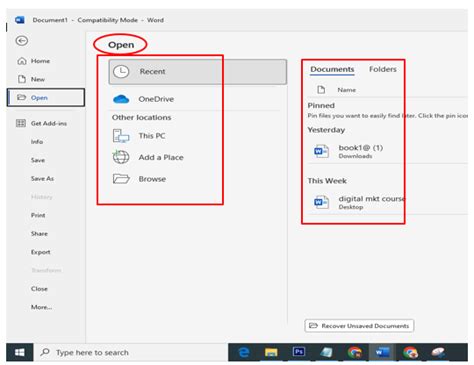 File Menu Option In Microsoft Word Aaet Classes