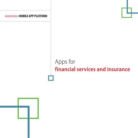 Microstrategy App For The Financial Services Industry Pdf Computer