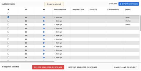 Deleting Responses Getfeedback Help