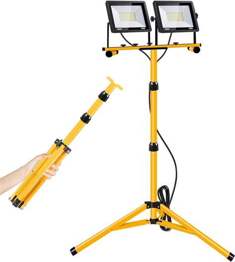 Tripod Fluorescent Work Light Pair Of Multi Function Led Tube Lights