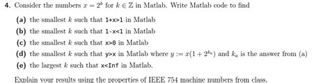 Solved 4 Consider The Numbers X2k For K∈z In Matlab Write